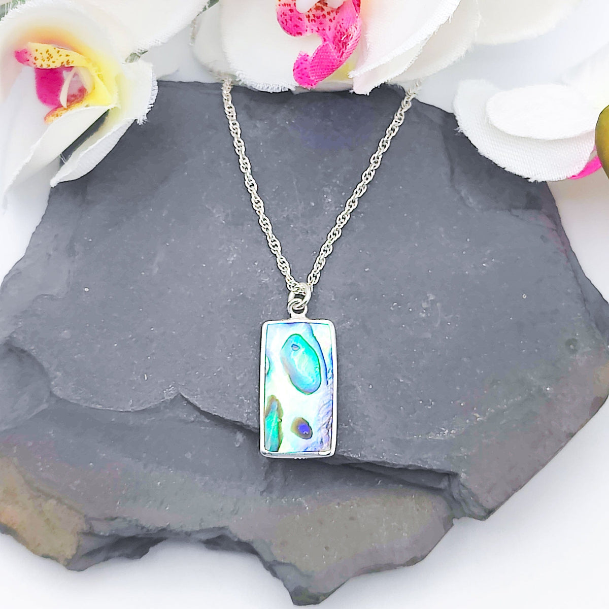 Abalone Shell Pendant | Reversible with Mother of Pearl | Sterling Sil ...