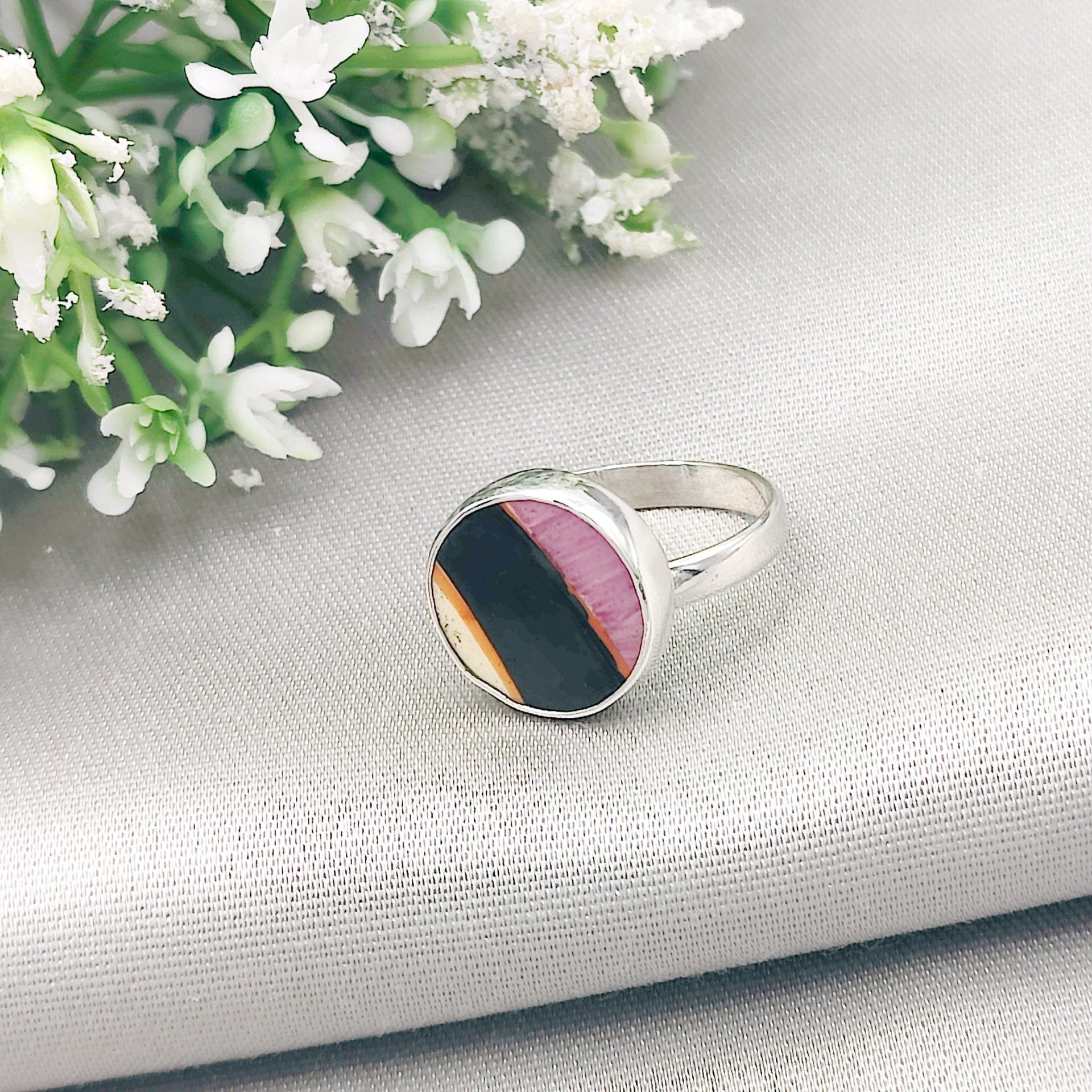 Art Deco Ring | Clarice Cliff Ceramics | Circle | Sterling Silver ...