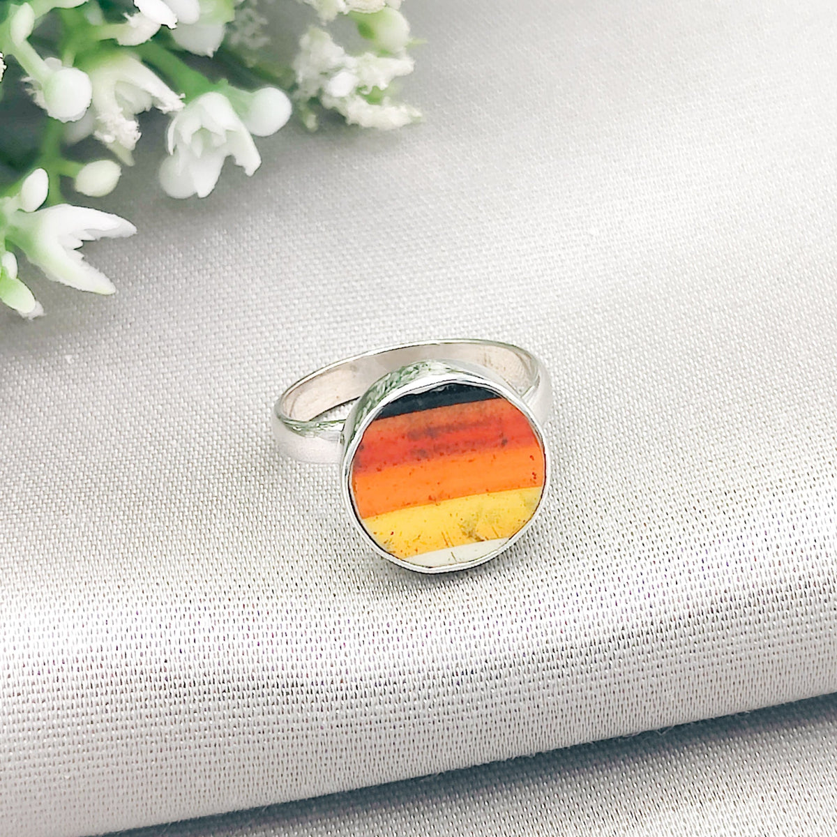 Art Deco Ring | Clarice Cliff Ceramics | Circle | Sterling Silver ...
