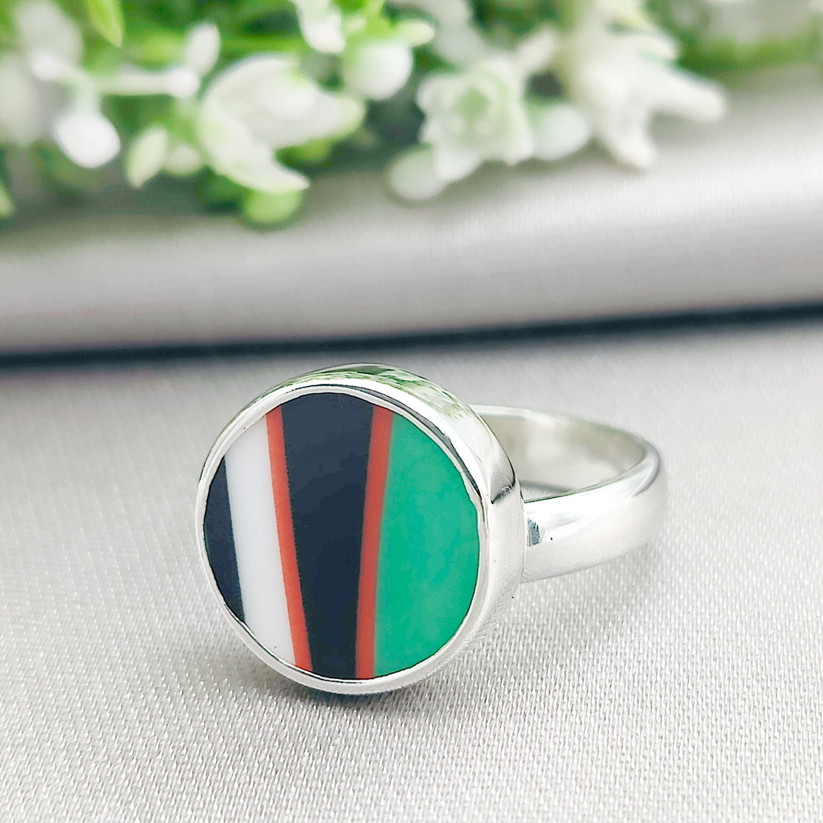 Art Deco Ring | Clarice Cliff Gift | Four Options | Sterling Silver ...