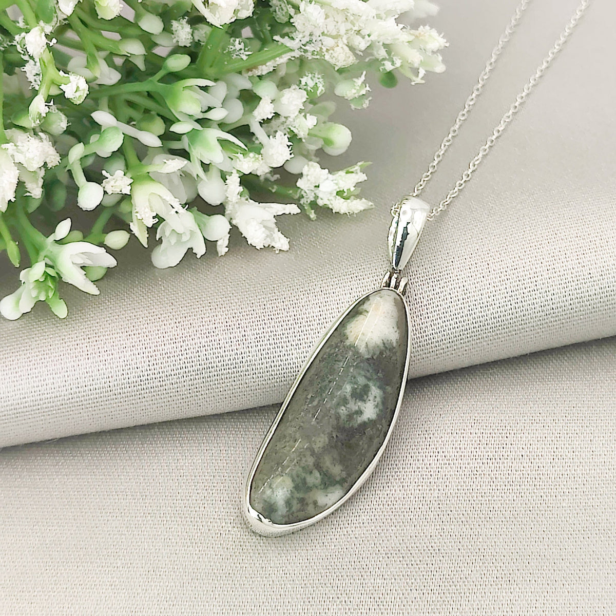 Welsh Preseli Bluestone Necklace | "Stonehenge" New Age Gift | 3 Optio ...