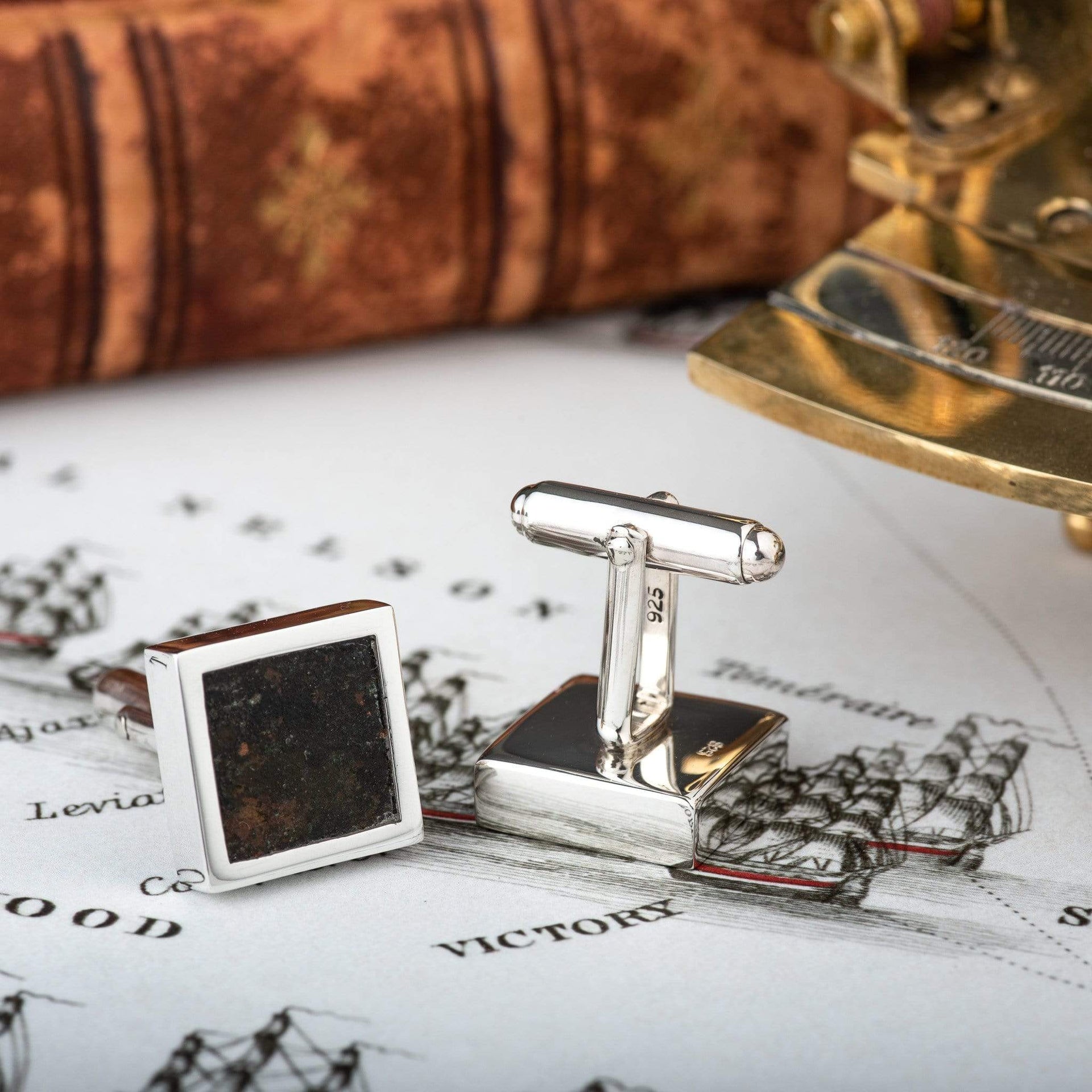 HMS Victory Cufflinks | Made with Reclaimed Copper | Sterling Silver ...