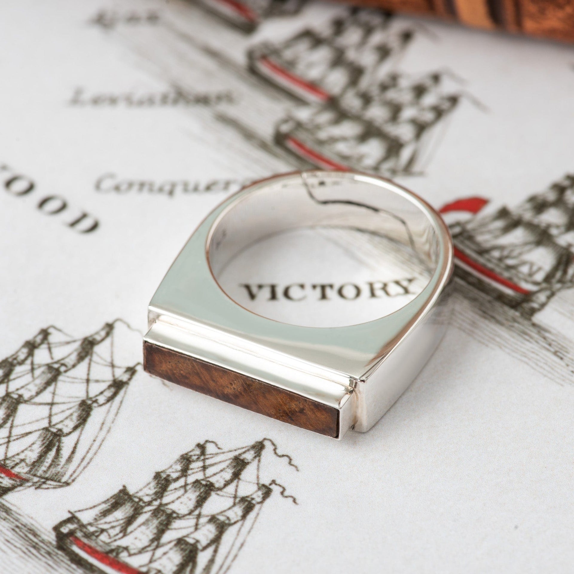 Men's Nautical Ring | Made with Oak from HMS Victory – Hepburn & Hughes
