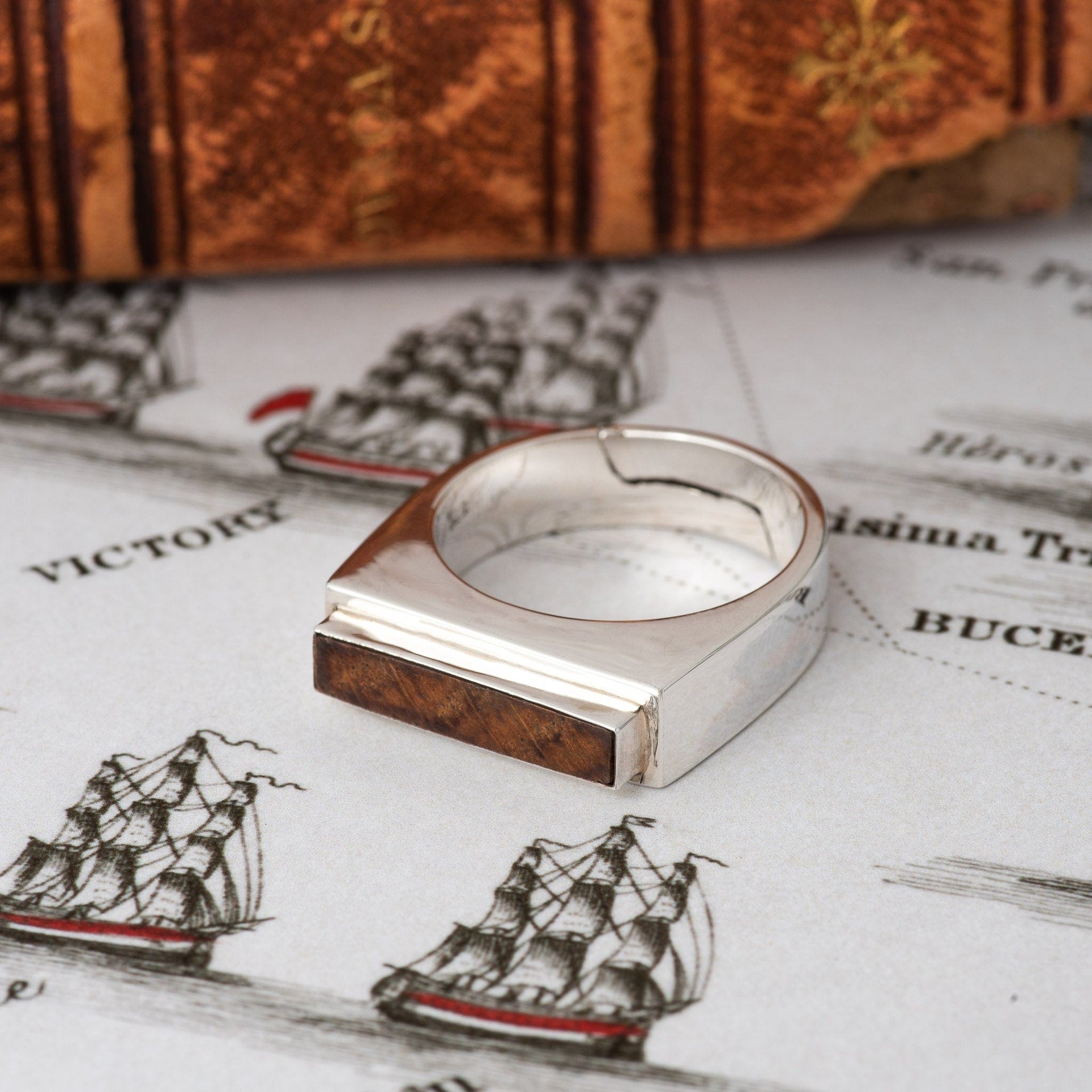 Men's Nautical Ring | Made with Oak from HMS Victory – Hepburn & Hughes