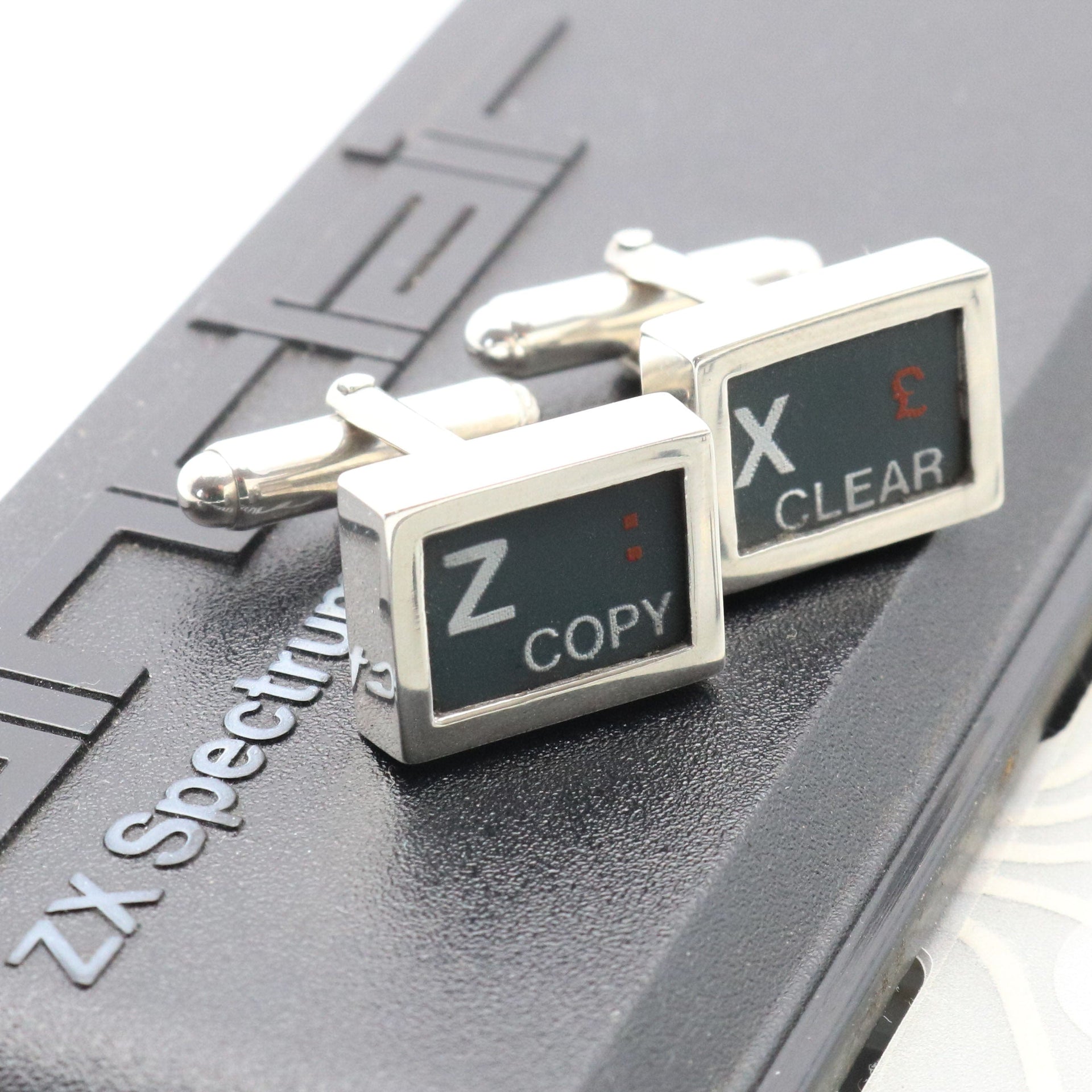 ZX Spectrum Computer Cufflinks | Keyboard | Gaming Gift | Sterling Sil ...
