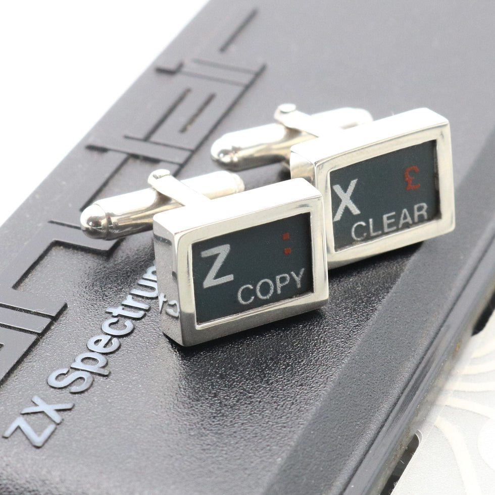 ZX Spectrum Computer Cufflinks | Keyboard | Gaming Gift | Sterling Sil ...