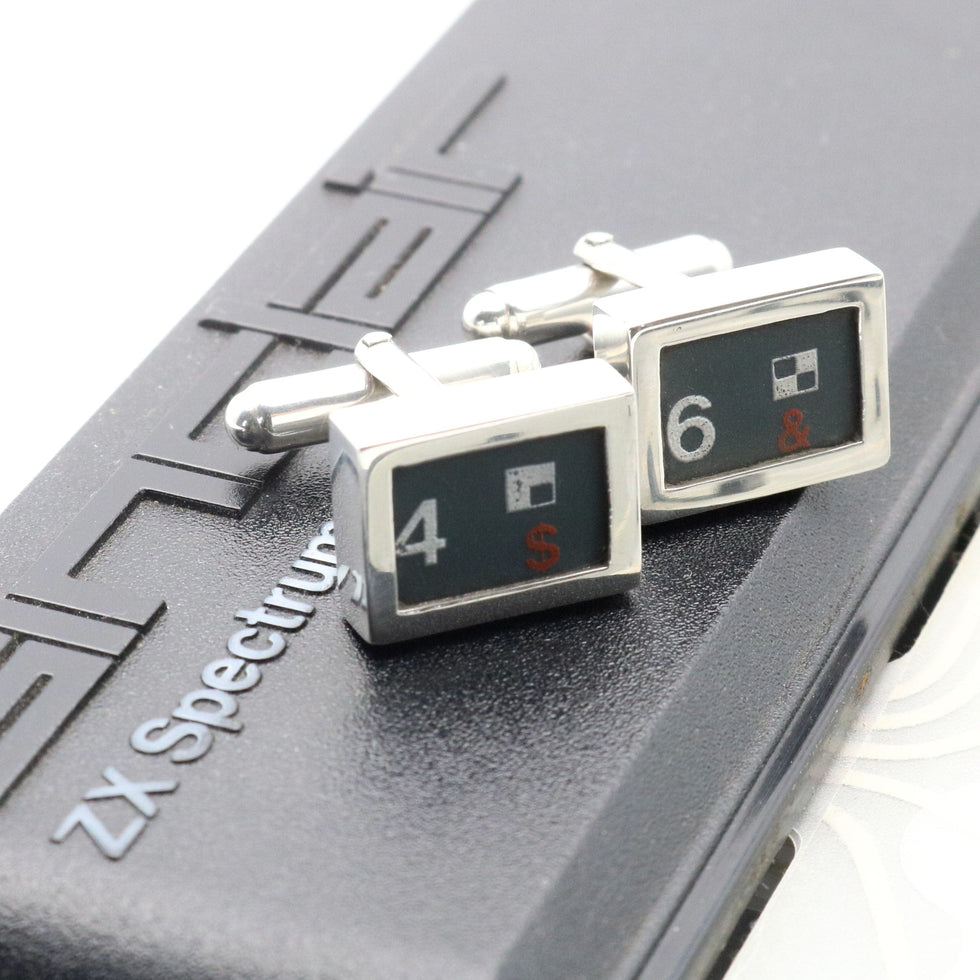ZX Spectrum Computer Cufflinks | Keyboard | Gaming Gift | Sterling Sil ...